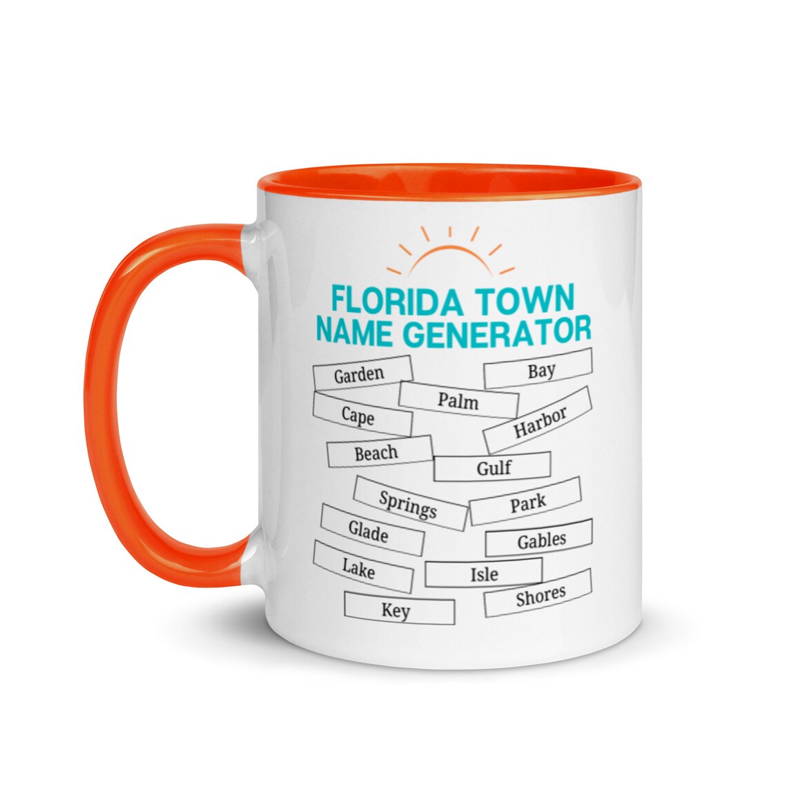 Florida Town Name Generator Funny Mug With Color Inside - Etsy