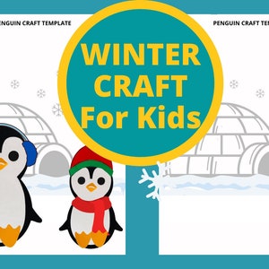 PRINTABLE Winter Penguin Craft for Kids| DIGITAL ONLY - Etsy