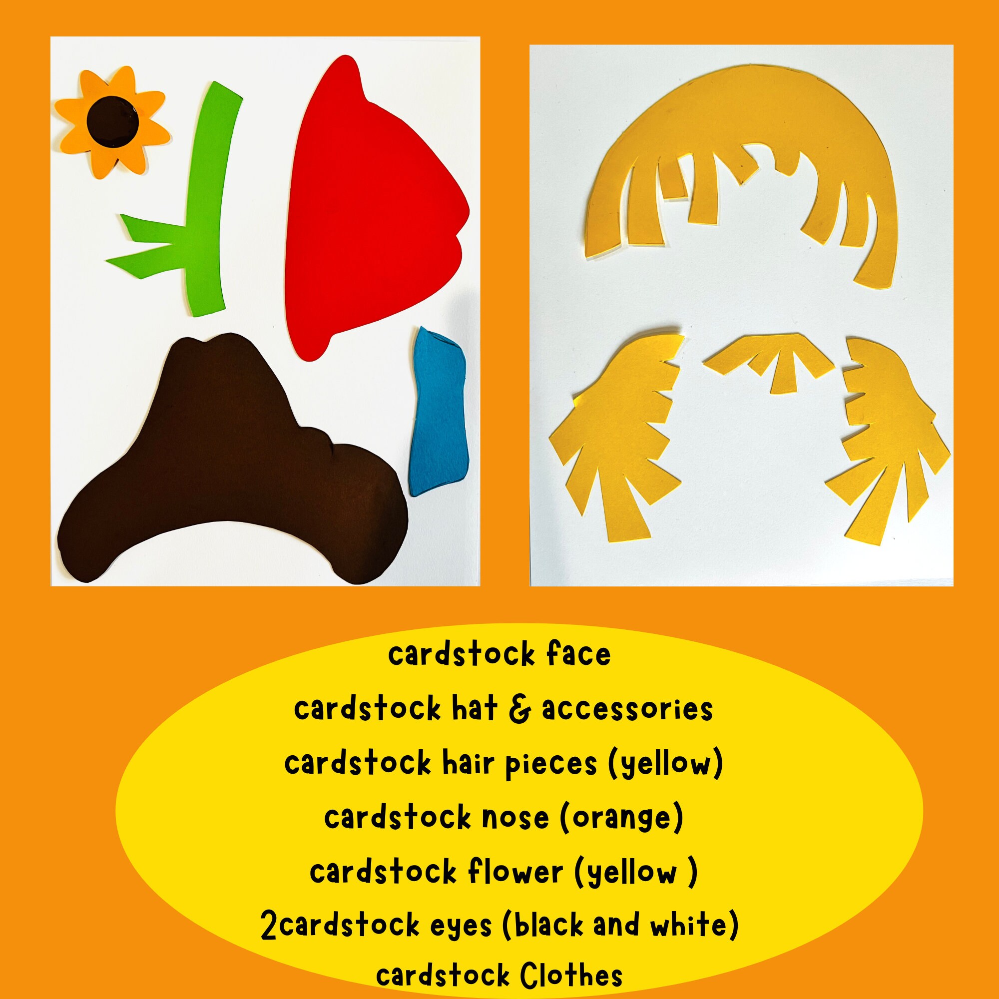 Scarecrow Paper Craft for Kids Fall Crafts for - Etsy
