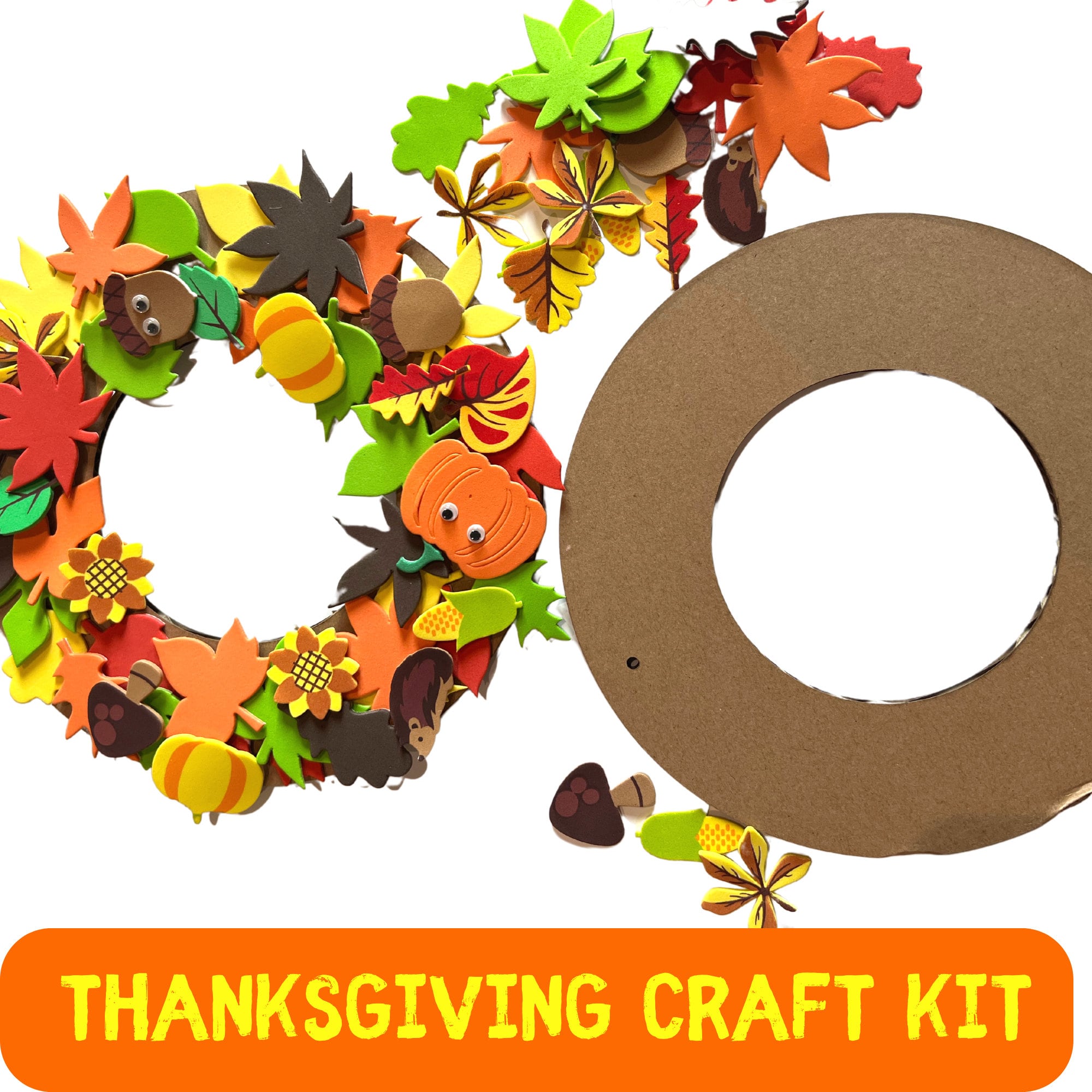 Fall Wreath DIY KIT Thanksgiving Craft Kit for Kids - Etsy