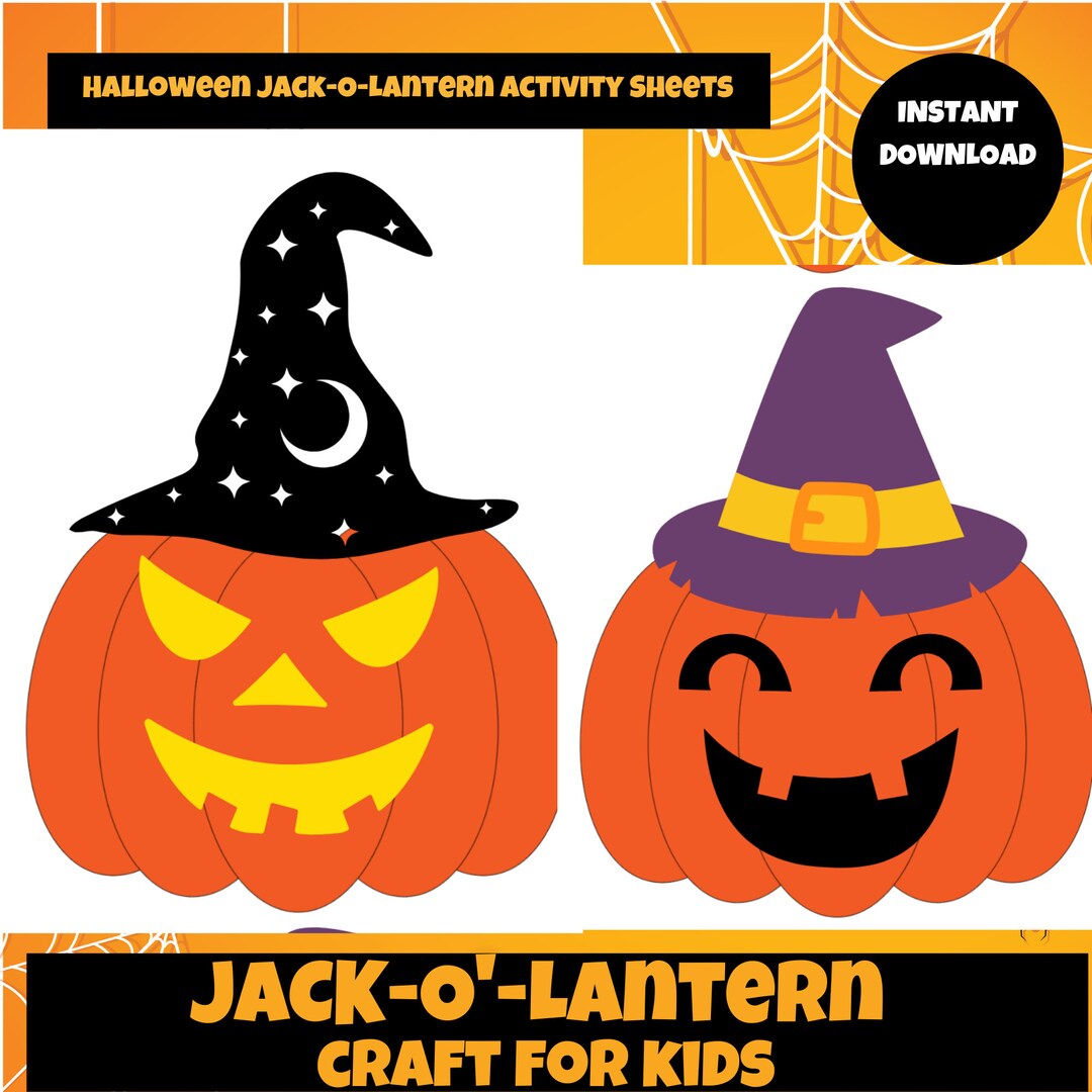 Halloween Jack-o'-lantern Activity Sheets| Build Your Own Jack-o ...