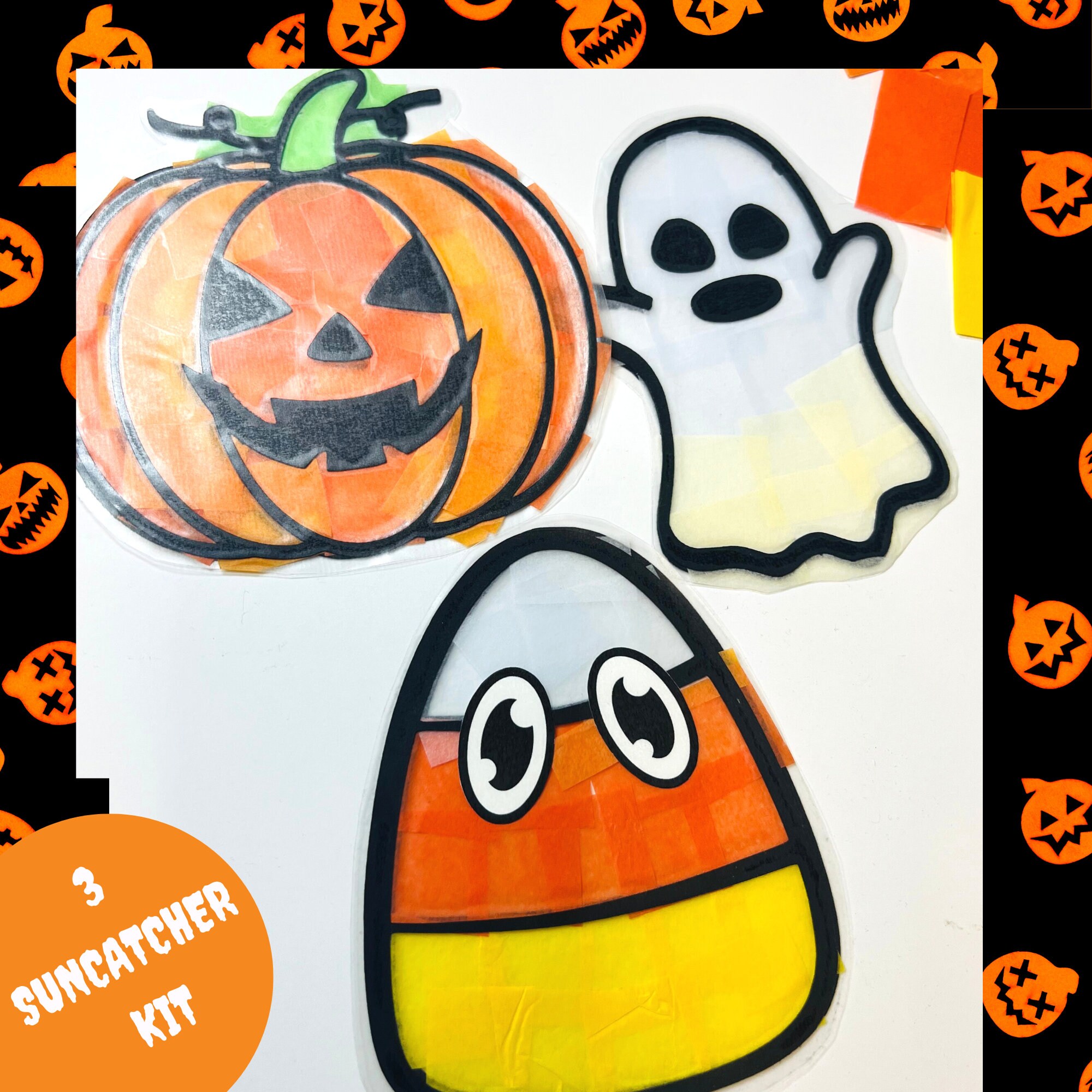 Halloween Suncatcher Kit Halloween Gifts fall Classroom Activity for ...