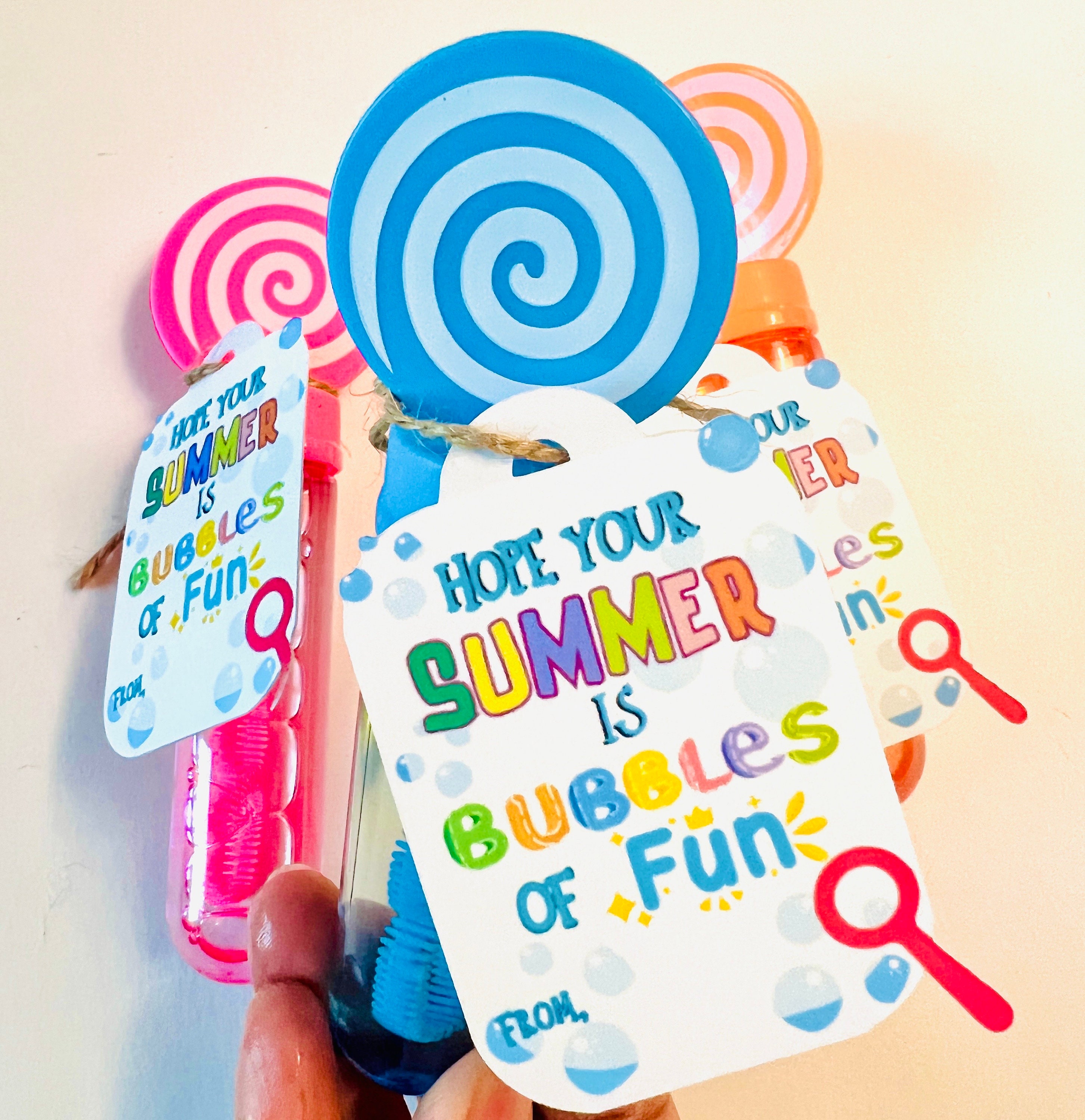 Summer End of School Year Bubble Favors| Last Day of School Class Gifts ...