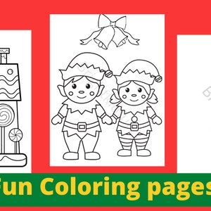 10 Fun Christmas Coloring Pages| Christmas Kids Coloring Book | Instant ...