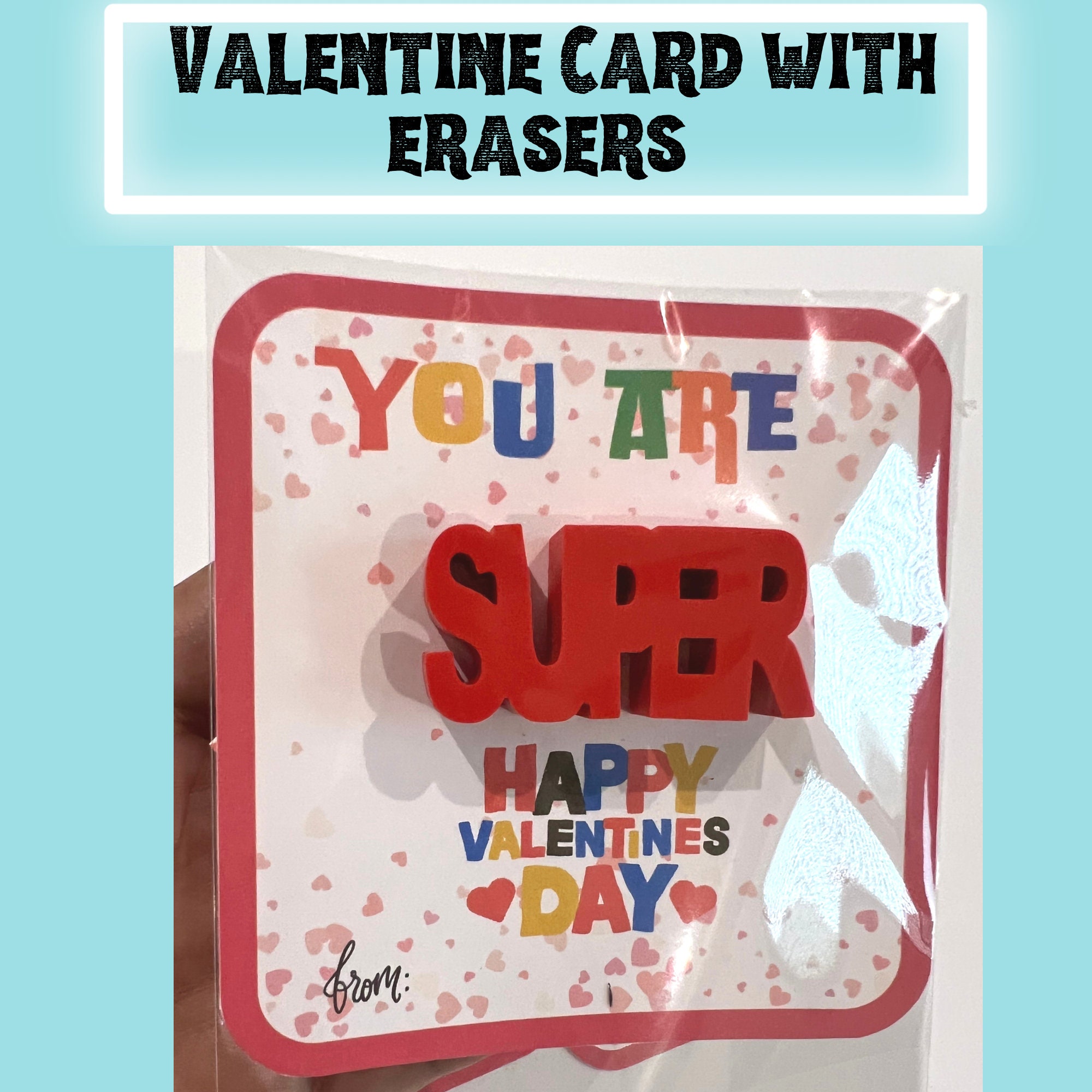 Valentine Cards With ERASERS| Express Your Love With Positive Messages ...
