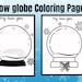 Snow Globe Coloring Page| Winter Snow Scene | PRINTABLE Writing Paper ...