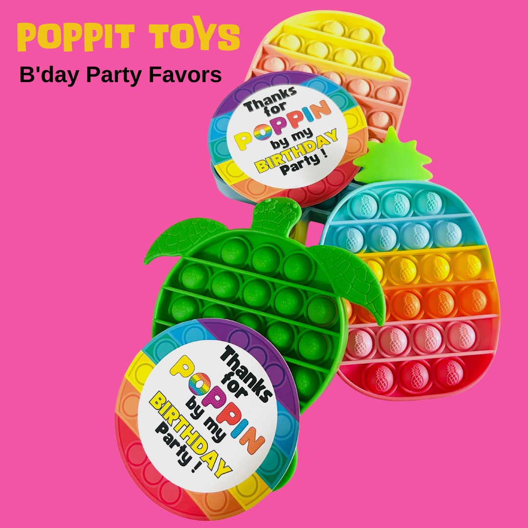 Popit Birthday Party Favor Pop It Bday Favors Popits - Etsy