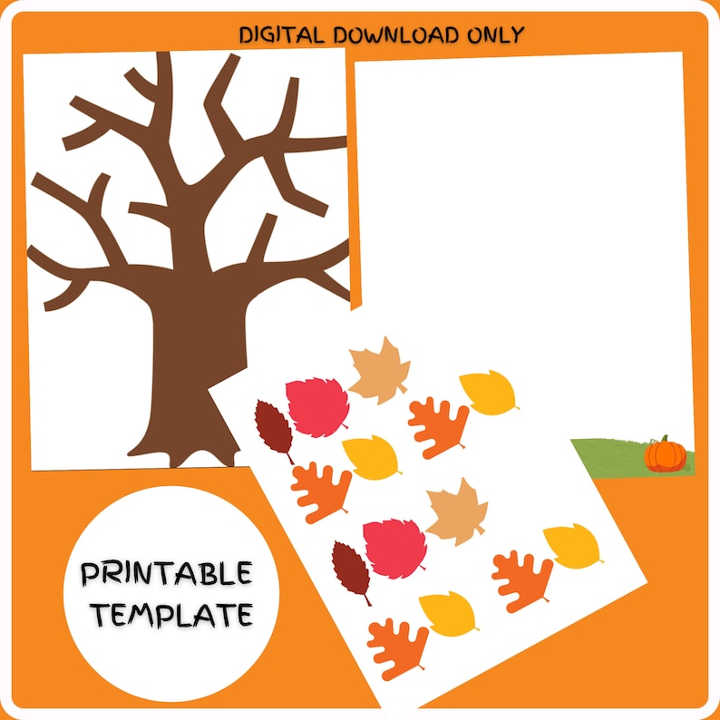 Thankful Tree Printable| Gratitude Tree| Fall Kids Classroom Activity ...