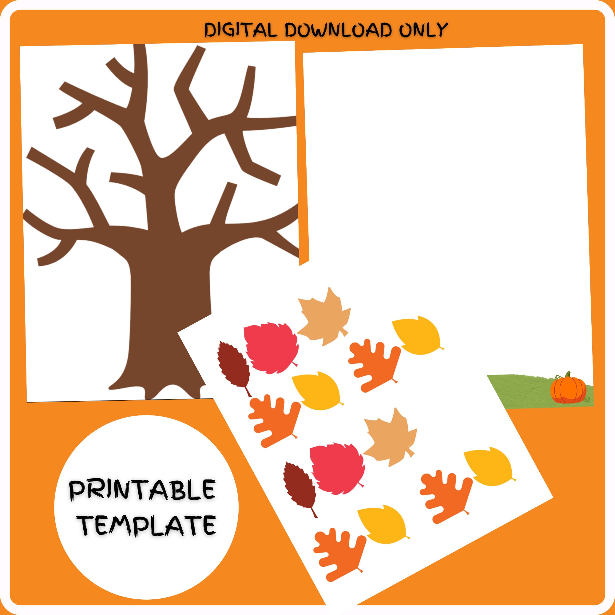 Thankful Tree Printable| Gratitude Tree| Fall Kids Classroom Activity ...