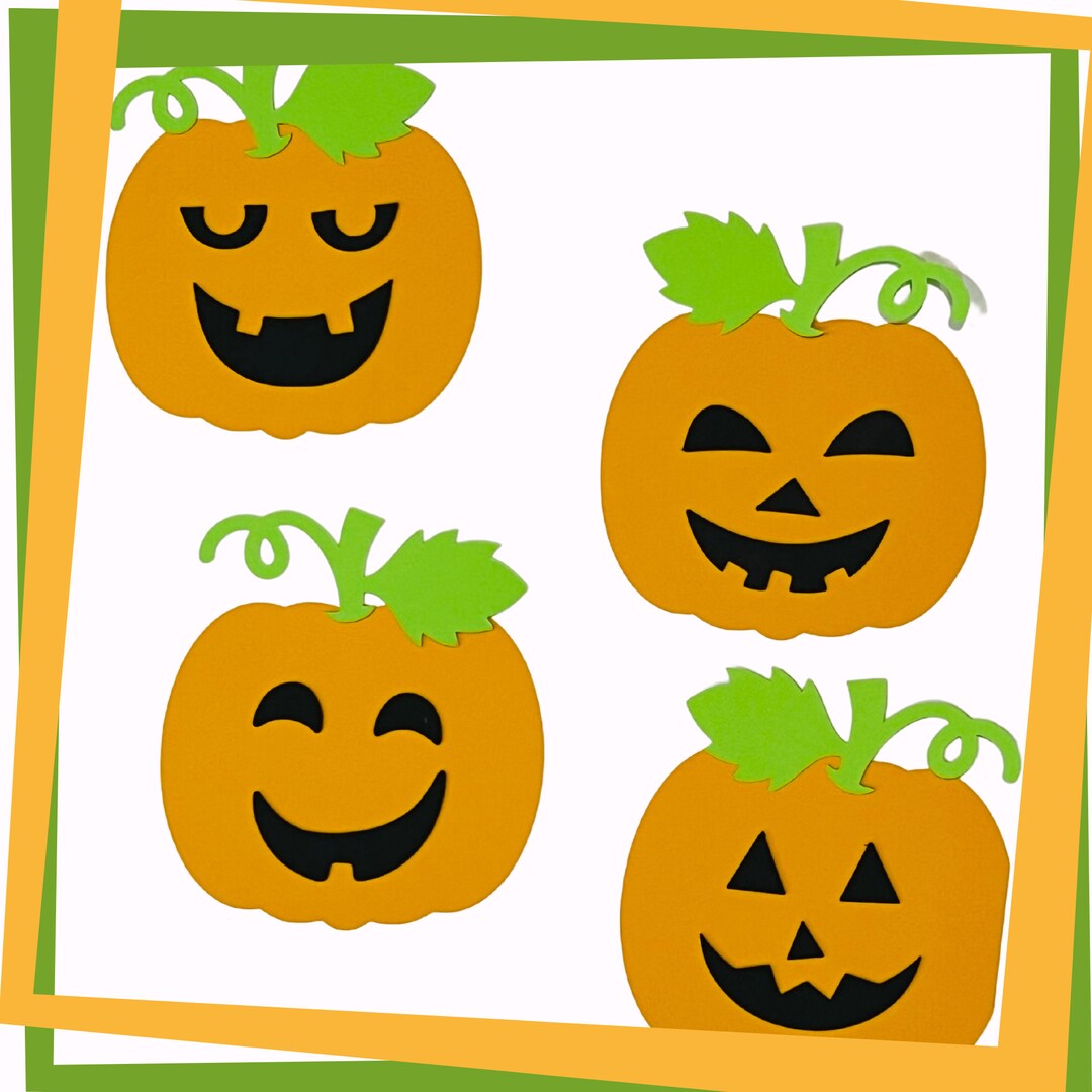 Jack-o-lantern Paper Craft: DIY Pumpkin Set for Kids - Etsy