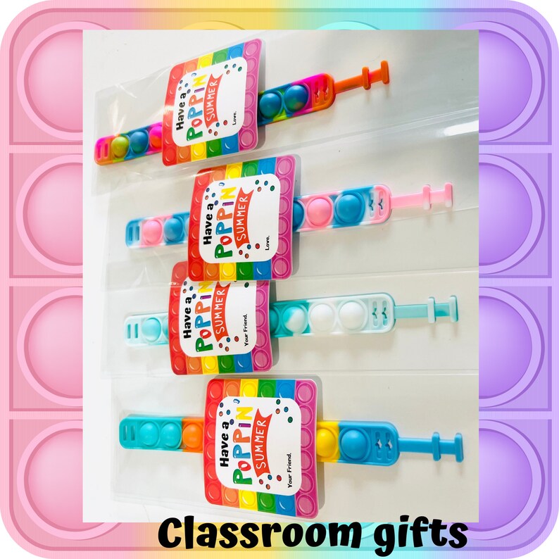 End of School Classroom Gifts Pop It Bracelet Classroom - Etsy