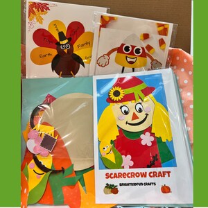 SET of FALL Craft Kit| Kids DIY Kit| Fall Activity for Kids| Preschool ...