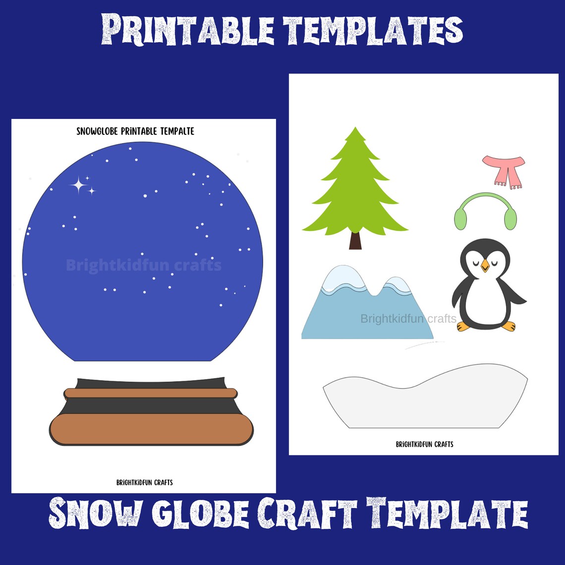 Snow Globe Printable Template| Winter Craft for Kids| Preschool Craft ...