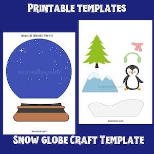 Snow Globe Printable Template| Winter Craft for Kids| Preschool Craft ...