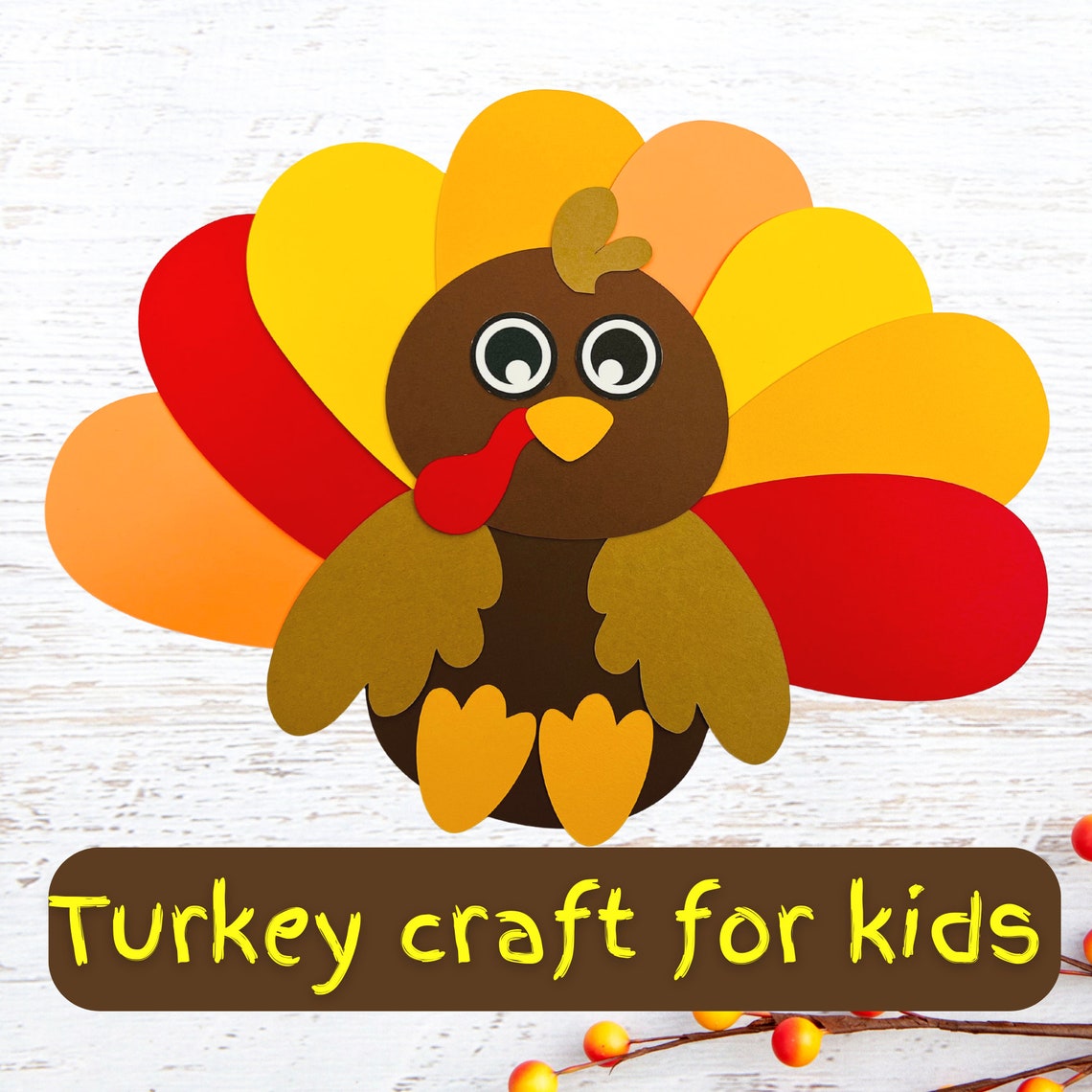 Thanksgiving Turkey Paper Craft Kits for Kidsthanksgiving Kid's Turkey ...