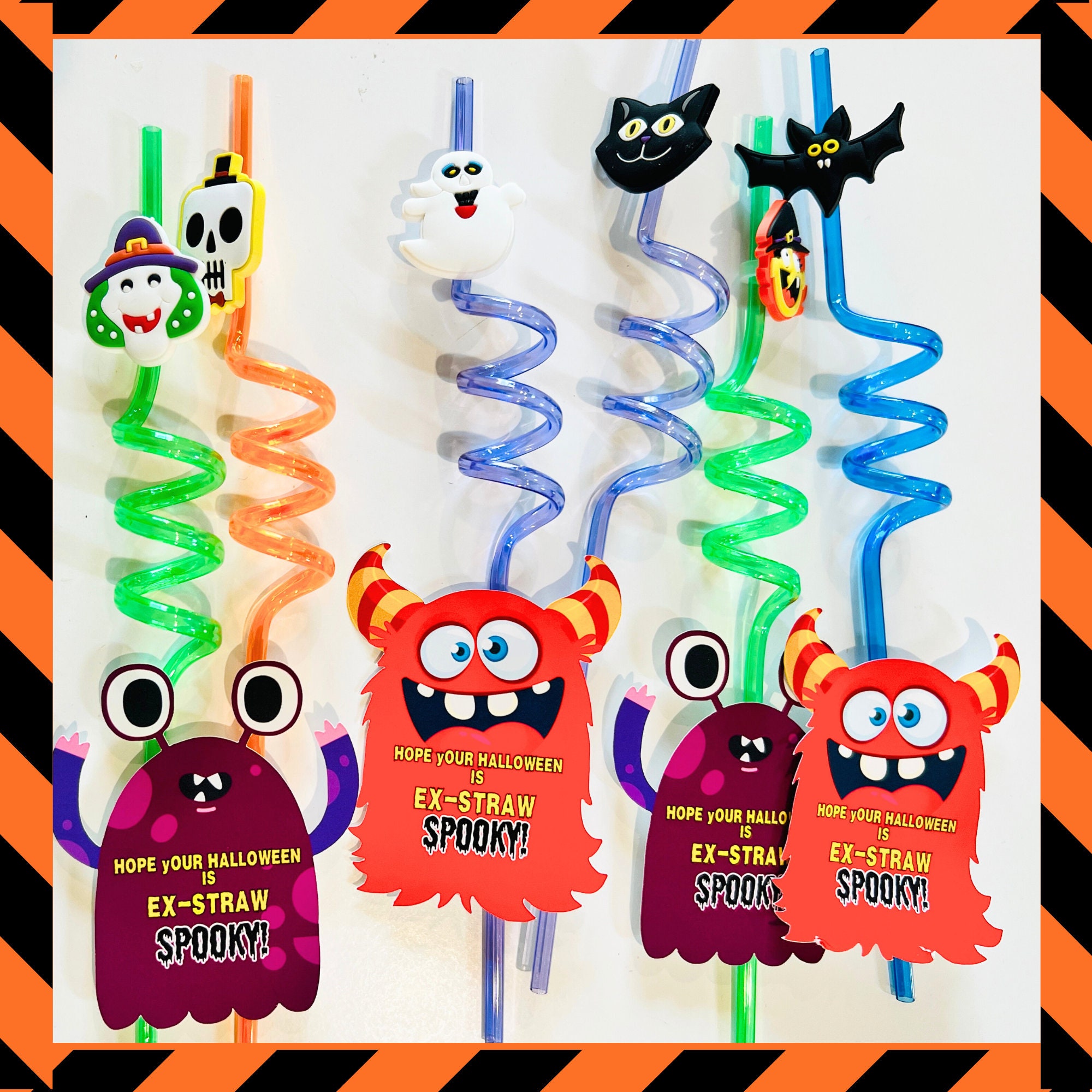 HALLOWEEN STRAW GIFTS for Halloween Party Favor Trick or - Etsy
