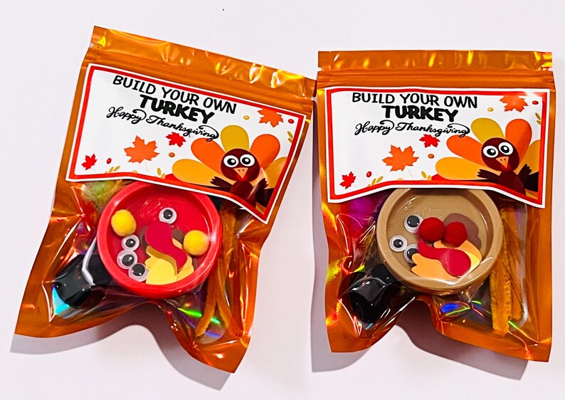 BUILD Your Own Turkey/ Mini Playdoh Favors/ Thanksgiving Class Gifts - Etsy