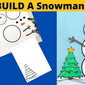 Build a Snowman Worksheet| Winter Activity for Kids| Snowman Coloring ...