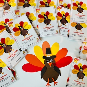 Turkey Paper Craft Kit| Thanksgiving Craft Activity| DIY Kids Craft ...