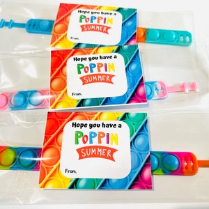 End of School Classroom Gifts| Pop It Bracelet Classroom Gifts| End of ...