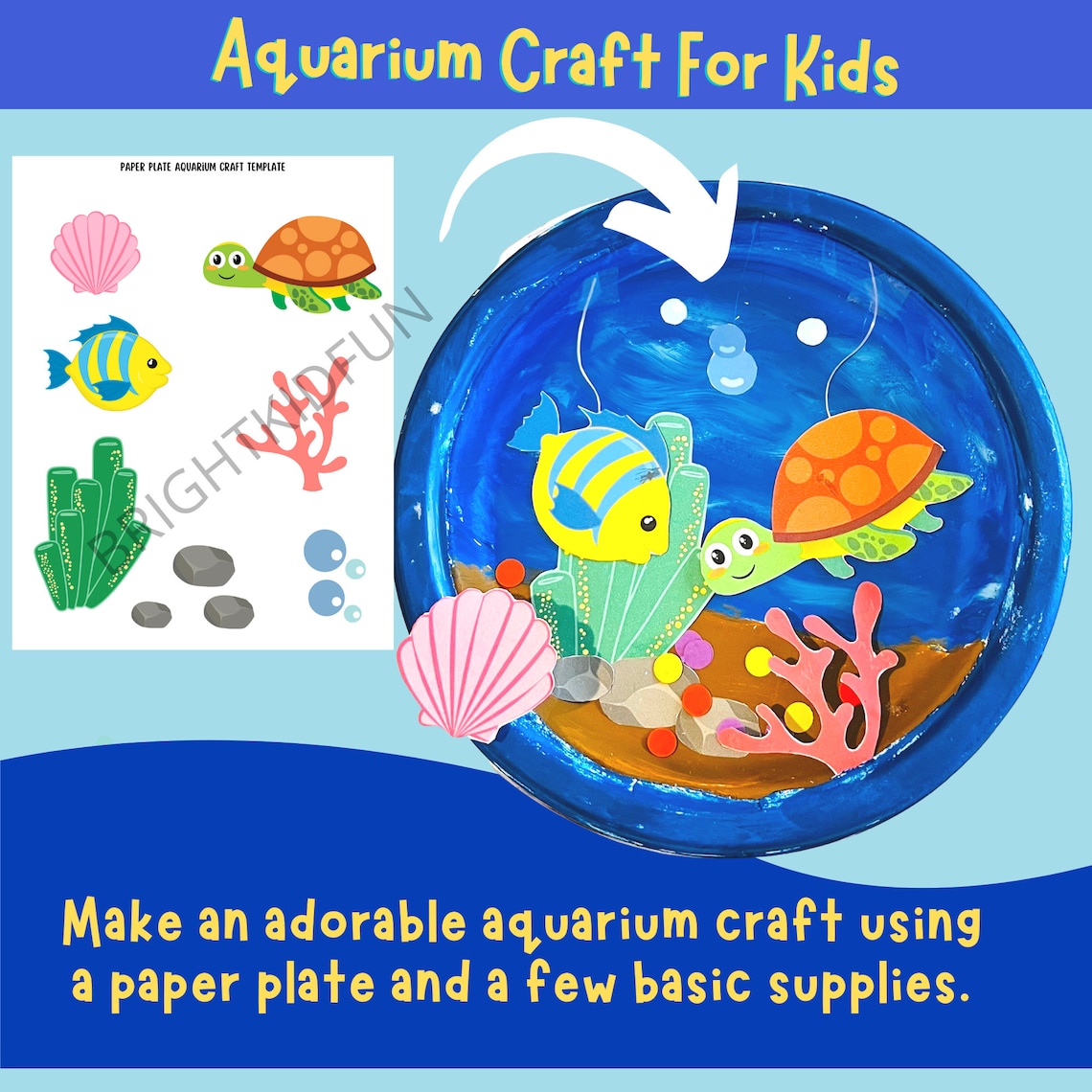 Aquarium Craft for Kids| Nemo Dory Craft Printable Template| Paper ...