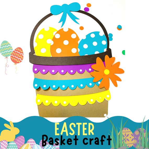 Easter Paper Basket Craft for Kids Easter Preschool Craft | Etsy