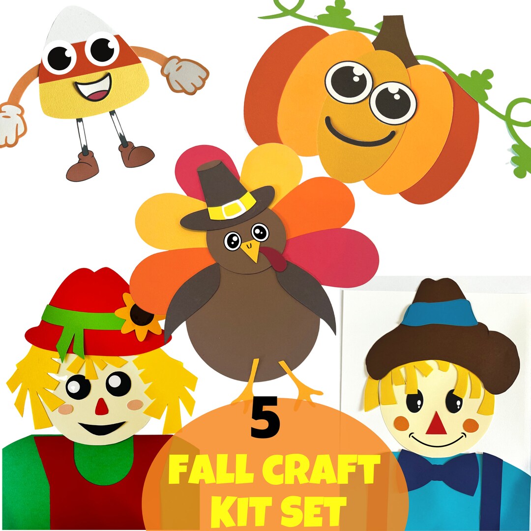 SET of FALL Craft Kit Kids DIY Kit Fall Activity for Kids - Etsy