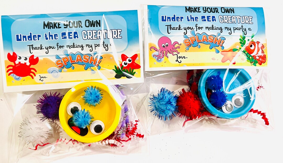 Make Your Own Under the Sea Creature| Under the Sea Party Favors - Etsy