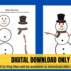 Build a Snowman Worksheet| Winter Activity for Kids| Snowman Coloring ...