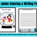 Snow Globe Coloring Page| Winter Snow Scene | PRINTABLE Writing Paper ...