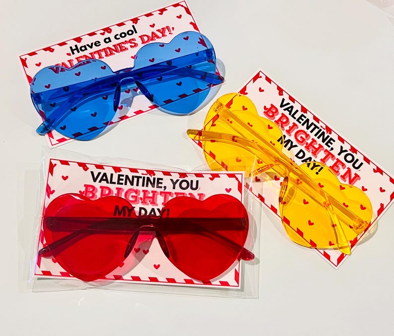 Valentine Sunglasses Favor | Heart Shaped Glasses Valentine | Classroom ...