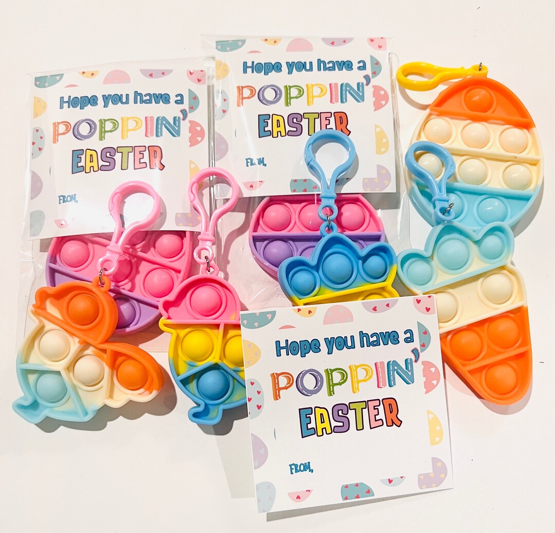 EASTER POP ITS Favors Poppit Keychain Favorsindividually Packaged Pop ...