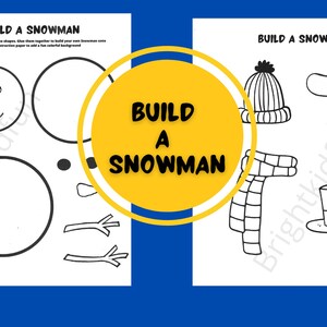 Build a Snowman Worksheet| Winter Activity for Kids| Snowman Coloring ...