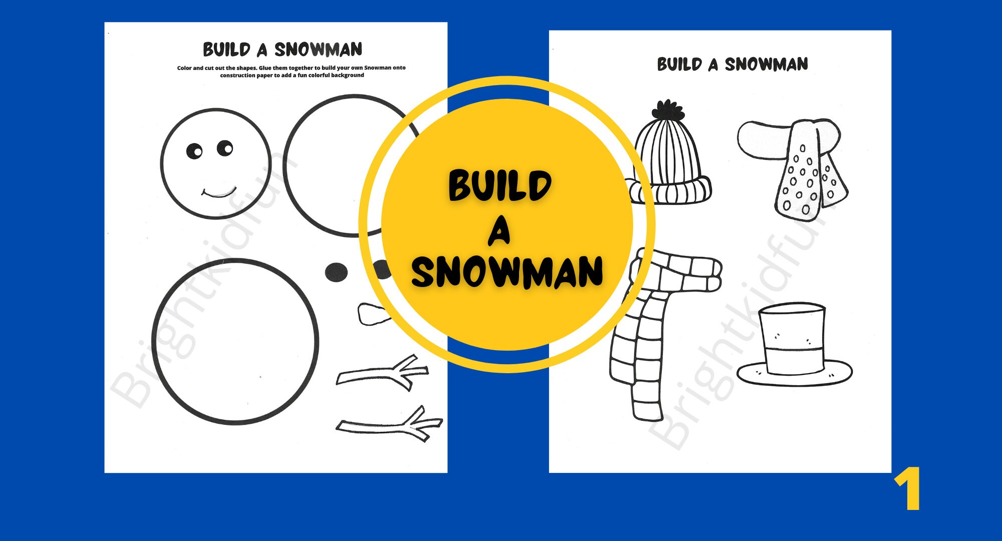 Build a Snowman Worksheet Winter Activity for Kids Snowman - Etsy