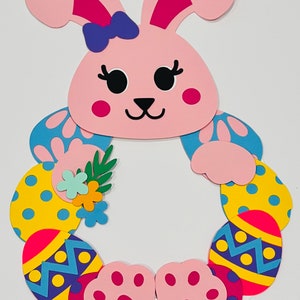 Easter Bunny Wreath Kit| Kids Paper Craft Kit - Etsy