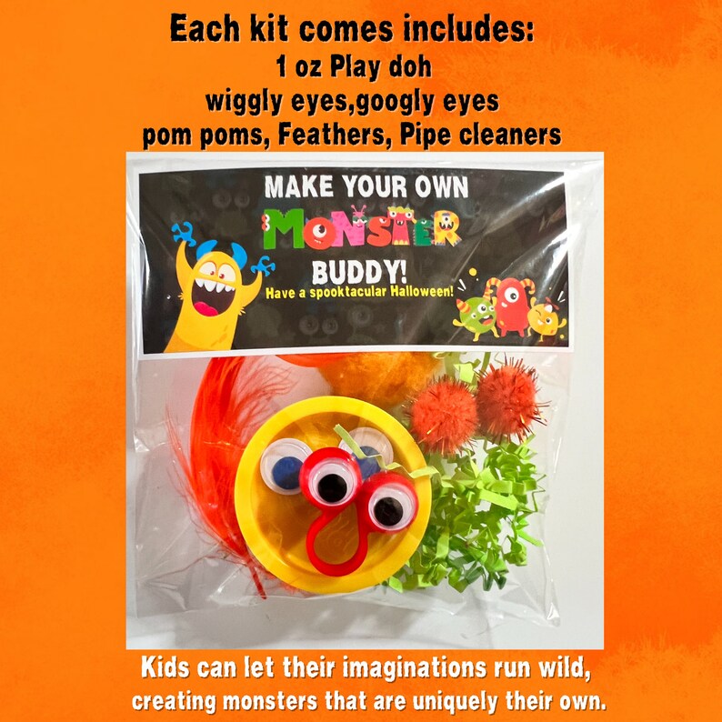 Halloween MONSTER Kit Build Your Own Monster Halloween - Etsy