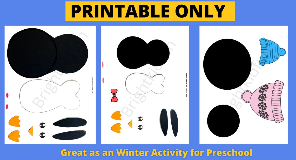 Rocking Paper Penguins PRINTABLE ONLY Paper Penguin Craft - Etsy