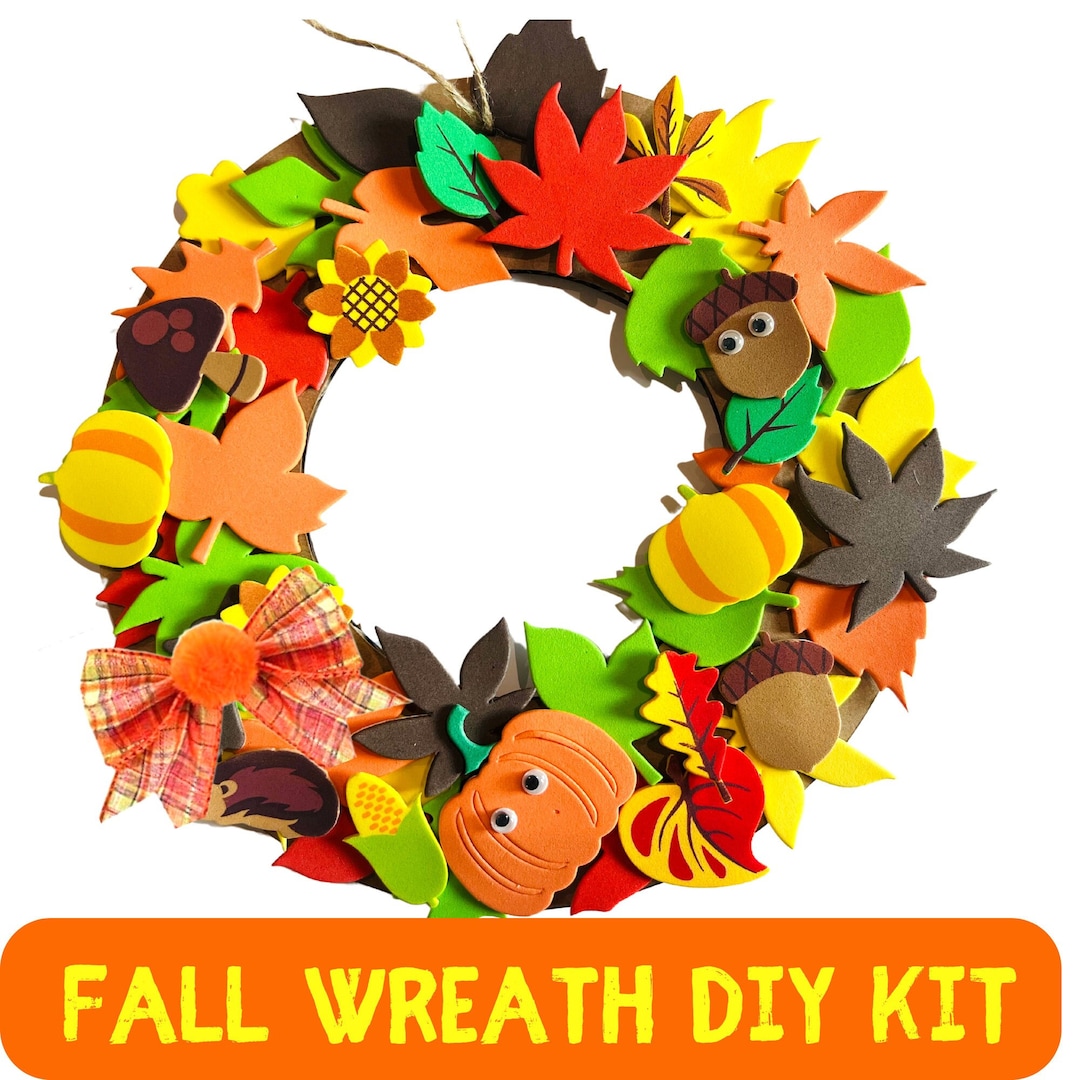 Fall Wreath DIY KIT| Thanksgiving Craft Kit for Kids - Etsy