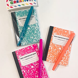Back to School Favors for Kids. Mini Notepad and Pen Favors - Etsy