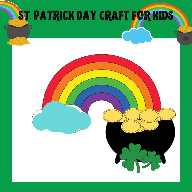 ST. Patricks Day Craft for Kids Rainbow Paper Craft Leprechaun Craft ...