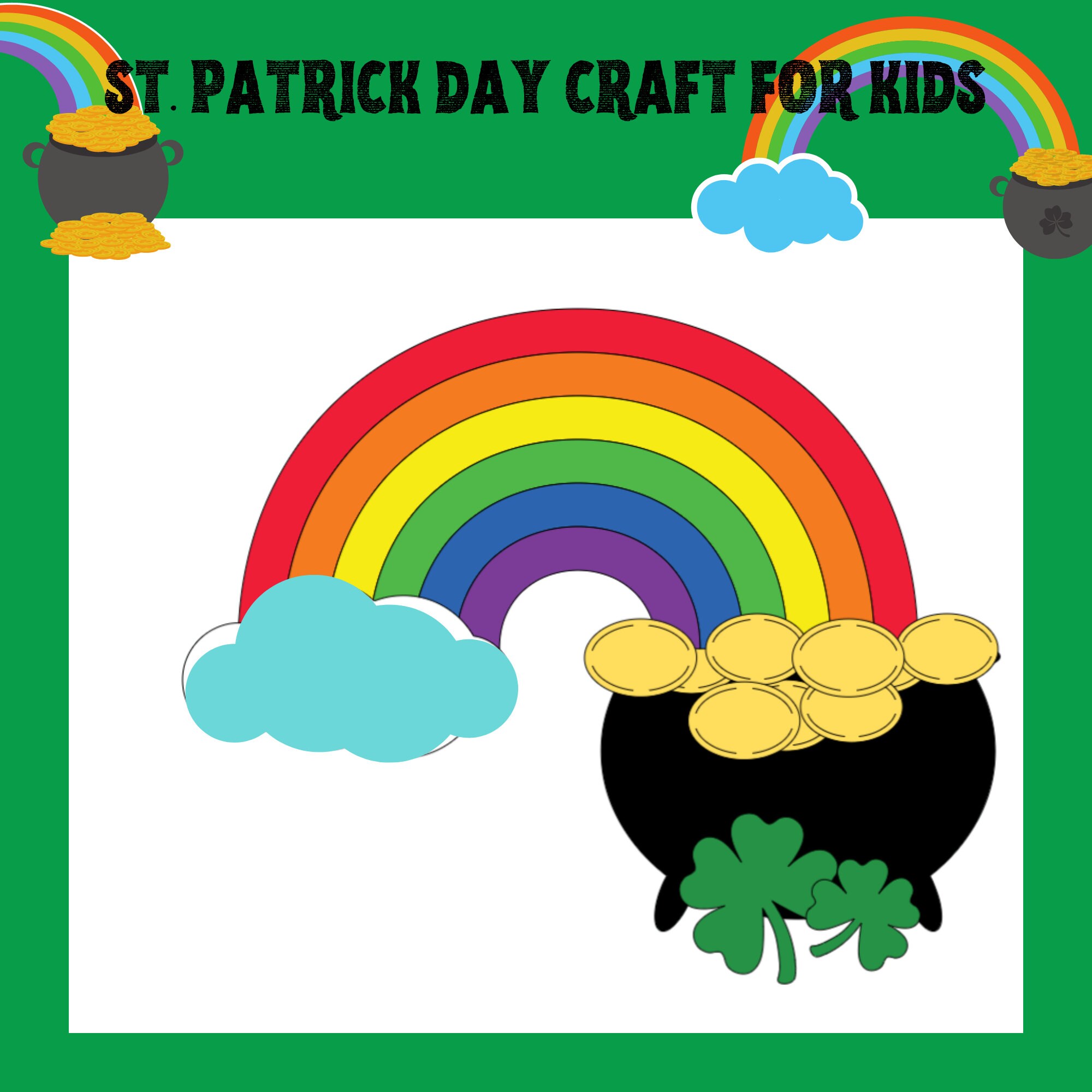 ST. Patrick’s Day Craft for Kids| Rainbow Paper Craft| Leprechaun Craft ...