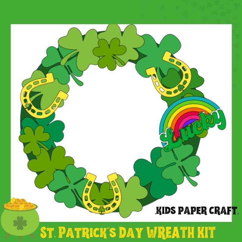 ST. Patricks Day Craft for Kids Rainbow Paper Craft Leprechaun Craft ...