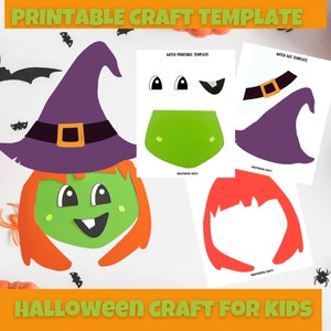 PRINTABLE HALLOWEEN CRAFT Template| Halloween Craft for Kids| - Etsy