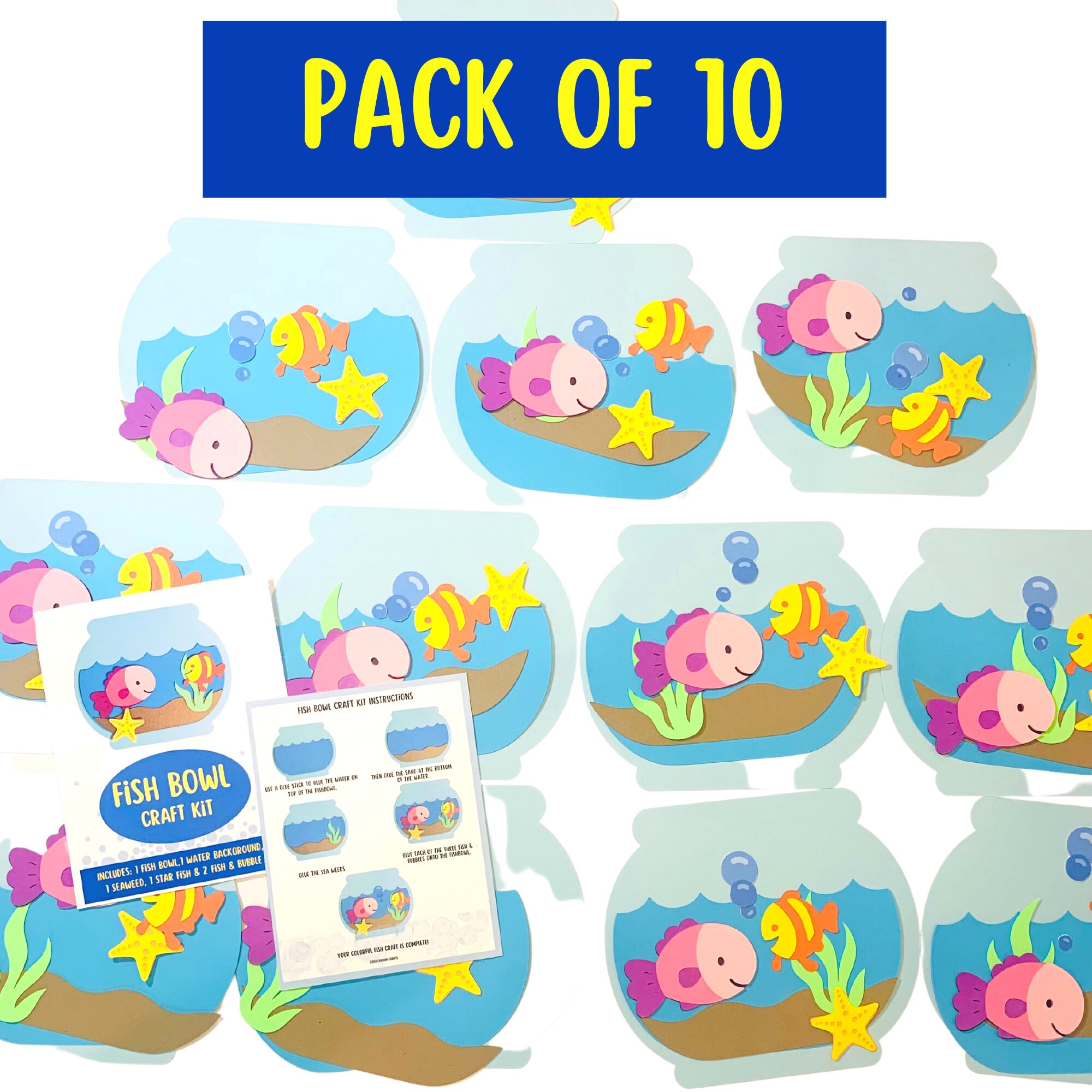 Fish Bowl Craft Kit Paper Crafts KIT Preschool - Etsy