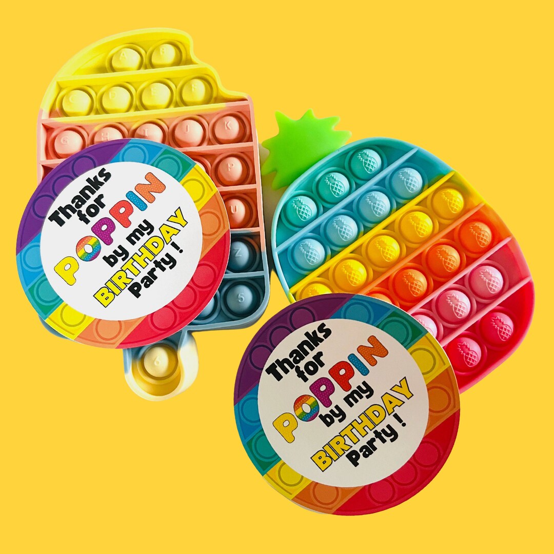 Popit Birthday Party Favor| Pop It Bday Favors| Popits, Birthday Party ...