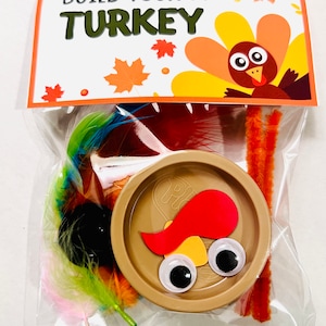 BUILD Your Own Turkey/ Mini Playdoh Favors/ Thanksgiving Class Gifts - Etsy