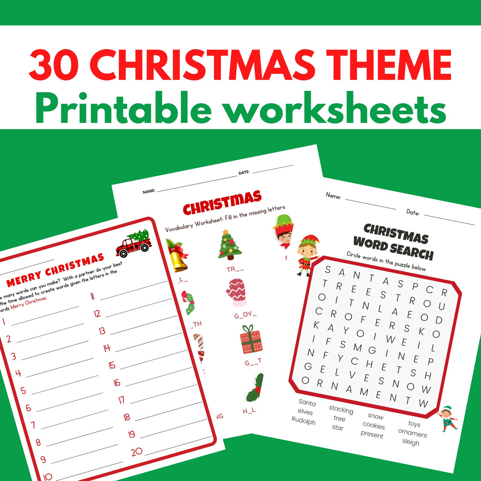Christmas Activity Pages for Kids Christmas Activities Printable ...