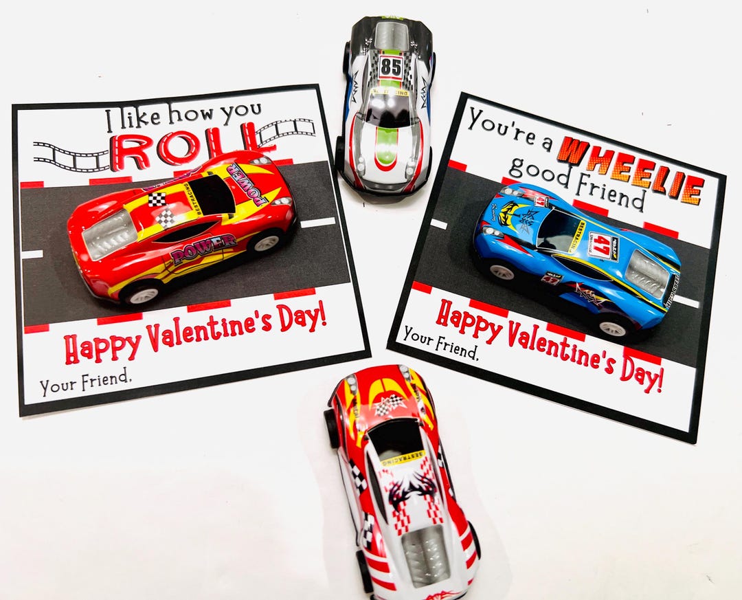 Race Car Valentine Favor, Car Party Favor, Valentine Day Classroom ...