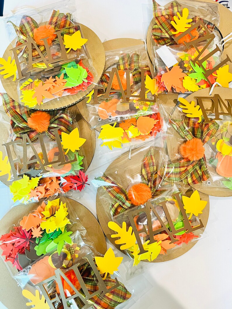 Fall Wreath DIY KIT Thanksgiving Craft Kit for Kids - Etsy