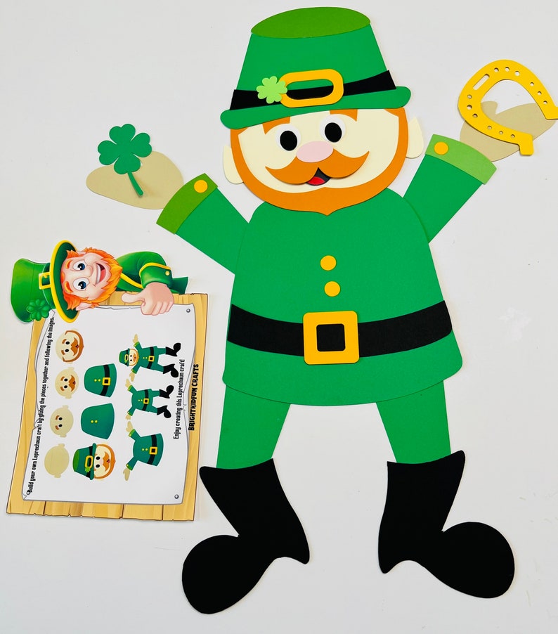 ST. Patricks Day Craft for Kids Rainbow Paper Craft Leprechaun Craft ...